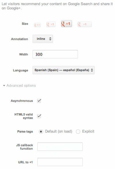 Botones, Plugins y Widgets Oficiales de Google+