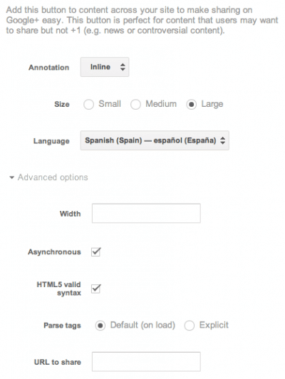 Botones, Plugins y Widgets Oficiales de Google+