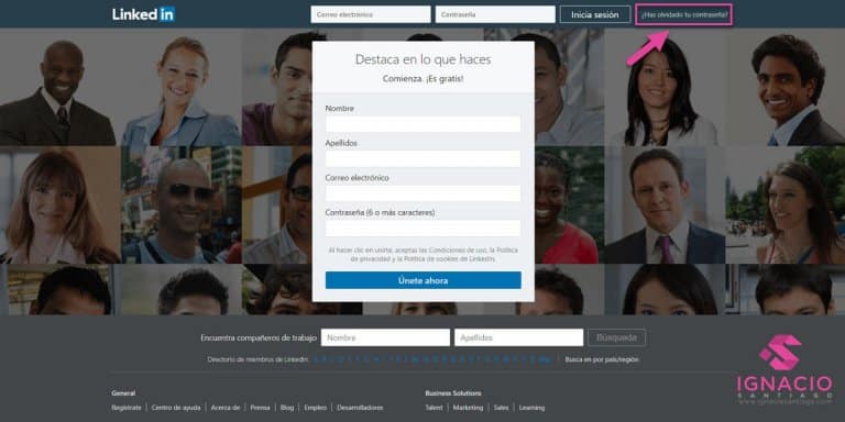 Cómo Iniciar Sesión o Crear Cuenta en LINKEDIN