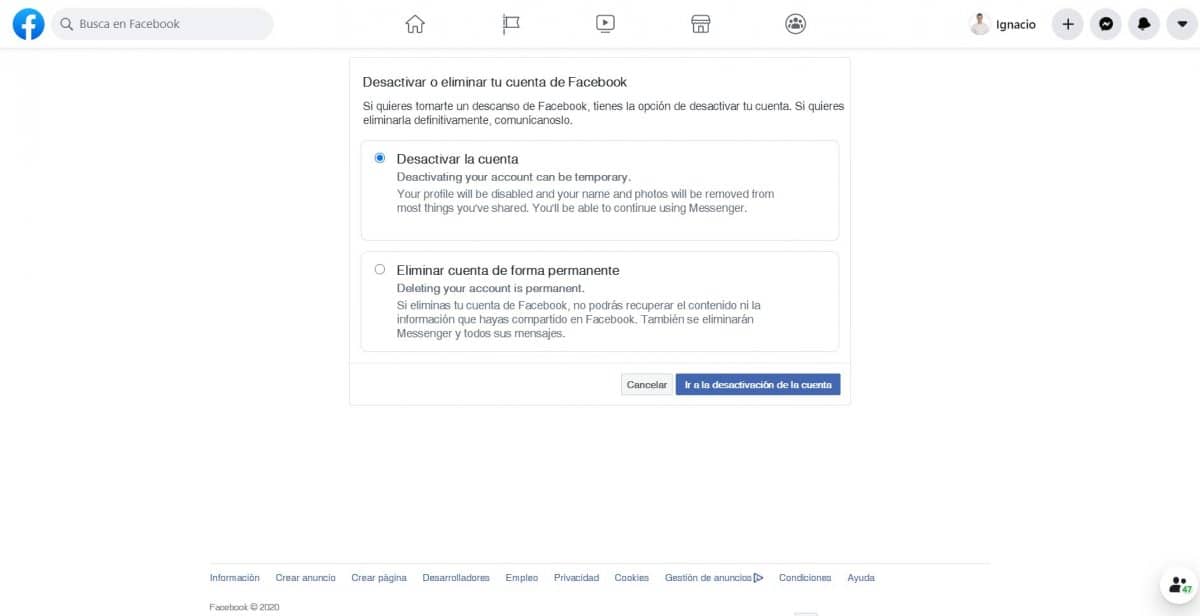 Cómo Desactivar o ELIMINAR Una CUENTA de FACEBOOK
