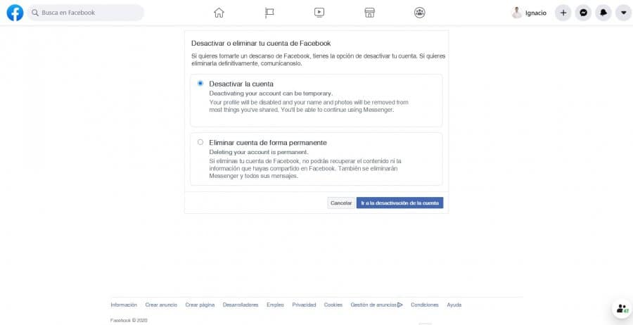 Cómo Desactivar o ELIMINAR Una CUENTA de FACEBOOK