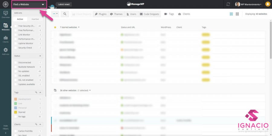 MANAGEWP, Administra VARIOS WordPress A La Vez