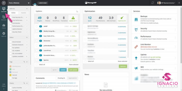 MANAGEWP, Administra VARIOS WordPress A La Vez